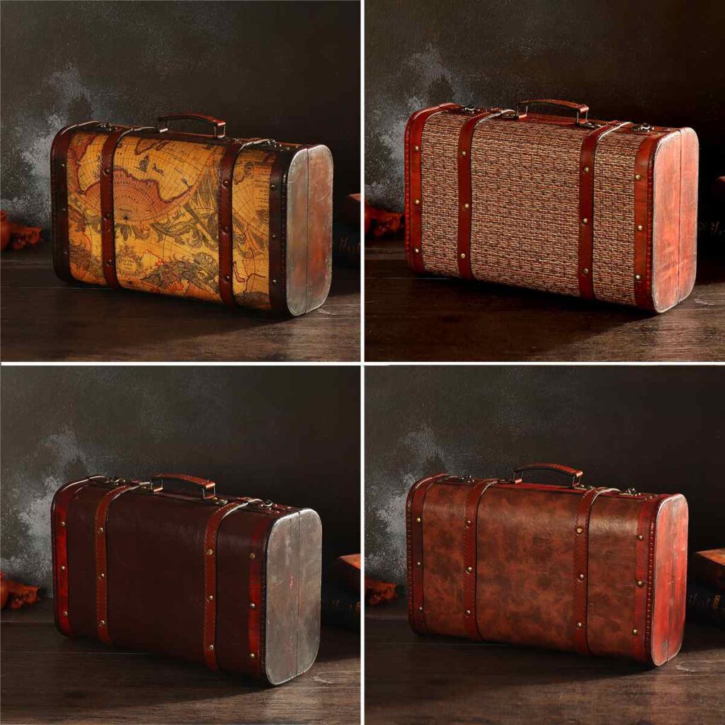 Valise en bois vintage • Vintage Univers